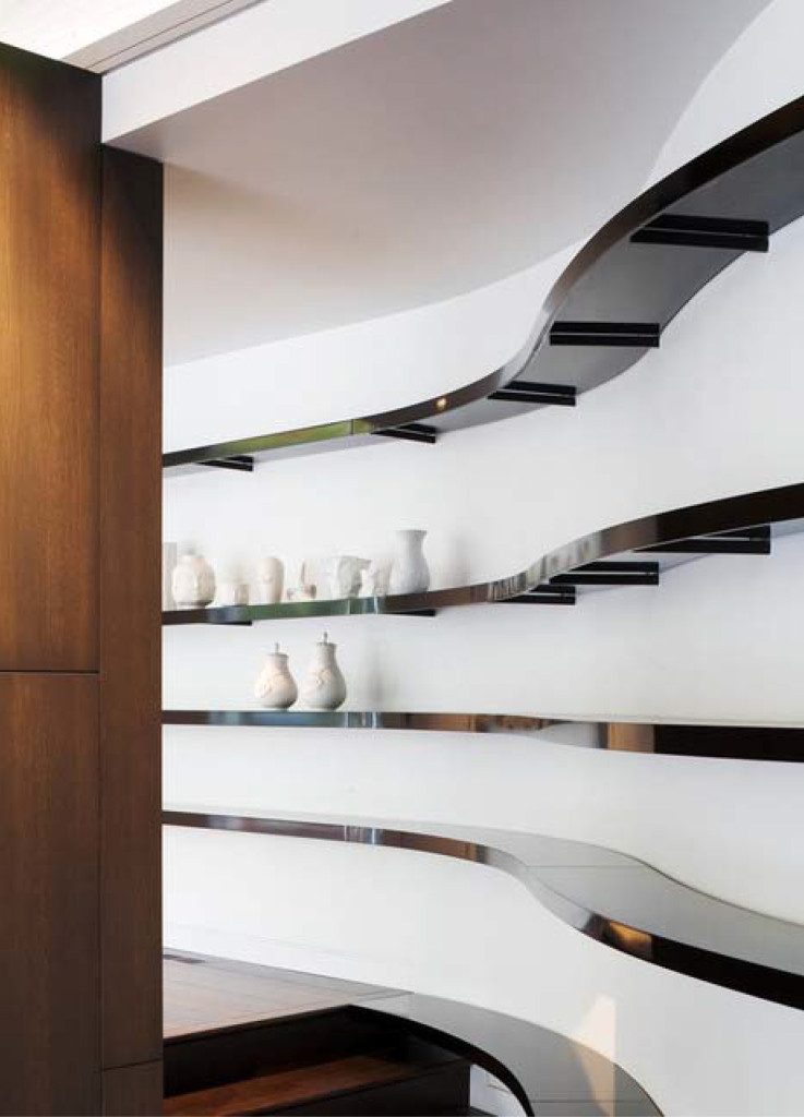 The Floating Shelf Turns a Corner: Luxury Interior Design